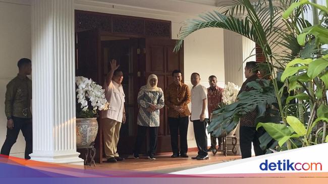 Prabowo Terima Khofifah dan Emil di Kertanegara, Usung di Pilgub Jatim?