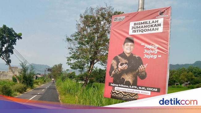 Poster Sekda Klaten Berlogo Partai Tuai Sorotan