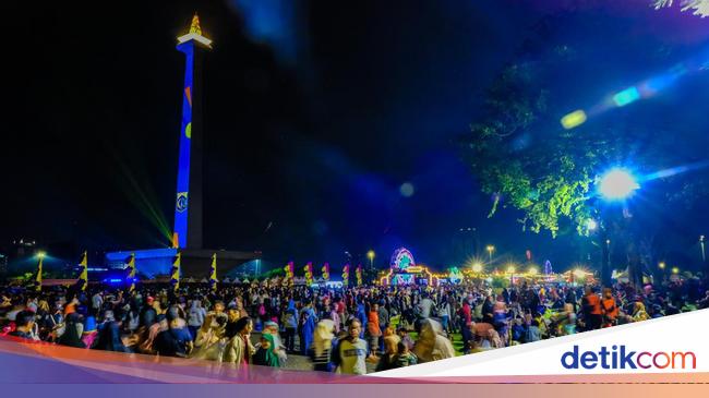 Riuhnya Malam Puncak Hut Jakarta Ke 497 Diserbu Puluhan Ribu Pengunjung