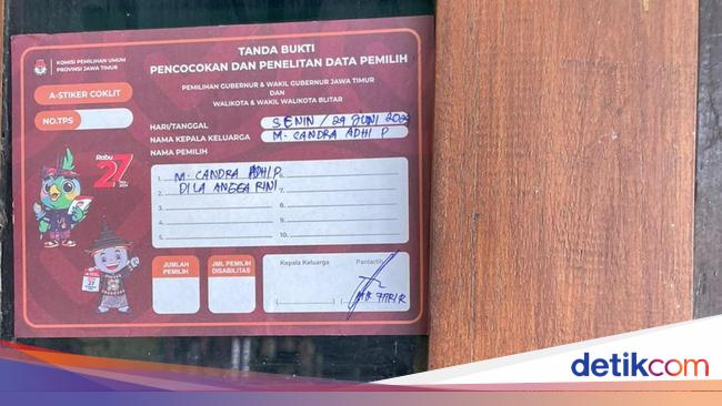 Duh, 1.000 Stiker Coklit KPU Kabupaten Tertukar dengan Kota Blitar