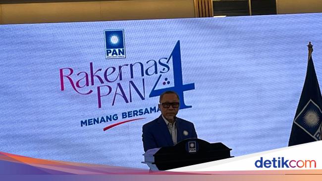 Zulhas Sapa Ahmad Ali di Rakernas PAN: Calon Tunggal Gubernur Sulteng