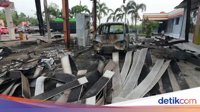 Kebakaran SPBU di Dukuhseti Pati Diduga gegara Mobil Isi BBM Korsleting