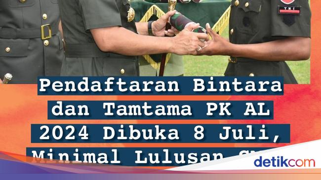 Pendaftaran Bintara-Tamtama PK AL 2024 Dibuka 8 Juli, Lulusan SMP Bisa Daftar!