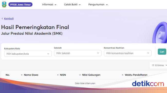 Link dan Cara Cek Pengumuman PPDB SMK Jatim 5 Juli 2024 Link dan Cara Cek Pengumuman PPDB SMK Jatim 5 Juli 2024