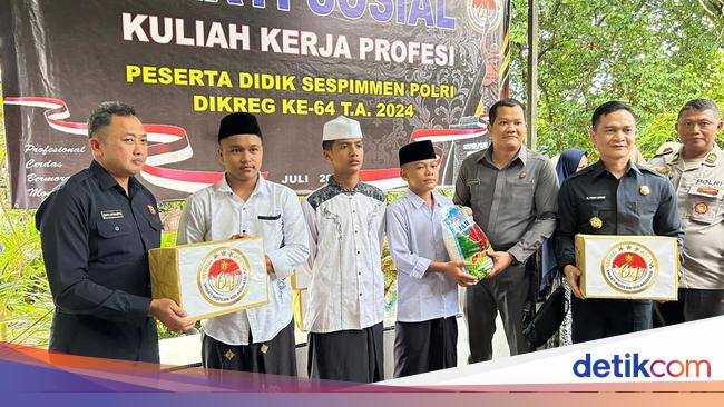 Serdik Sespimen Polri Ke-64 Gelar KKP di Kepri, Beri Santunan ke Anak Yatim