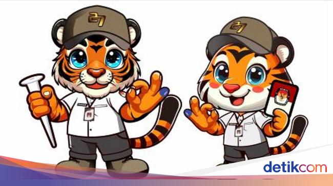 Maskot Pilgub Lampung Didesain Ulang, Harimau Genggam Paku dan Surat Suara