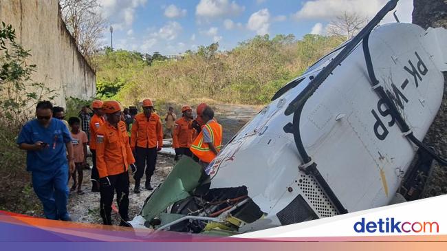 4 Fakta Helikopter Wisata Jatuh di Bali gegara Tali Layangan