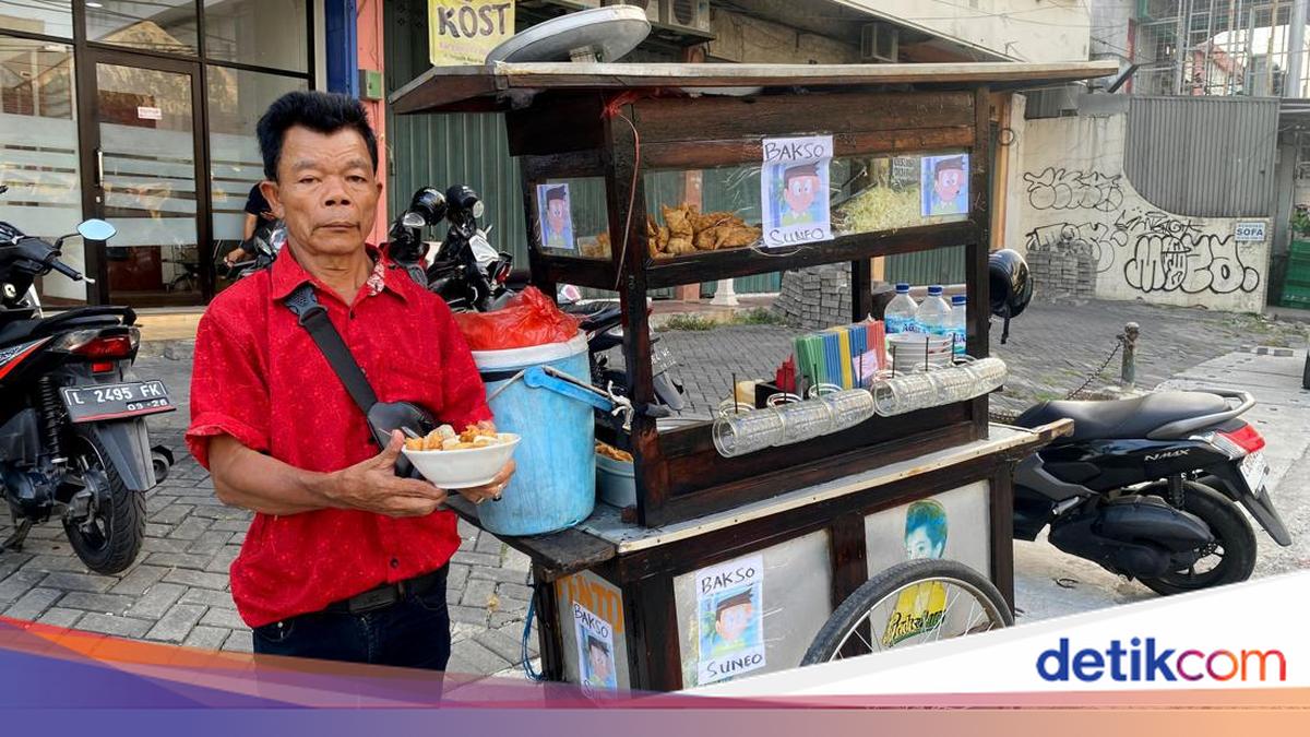 Sosok Samiran, Tukang Bakso Mirip Suneo di Surabaya