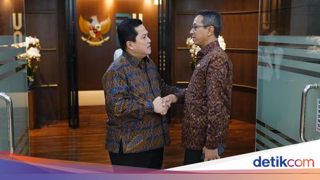 Ajak Heru Budi Keliling Kantornya, Erick Thohir Ungkap Ada Ruang Tenang