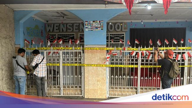 Polisi Segel Wensen School TKP Bayi dan Balita Dianiaya Meita Irianty