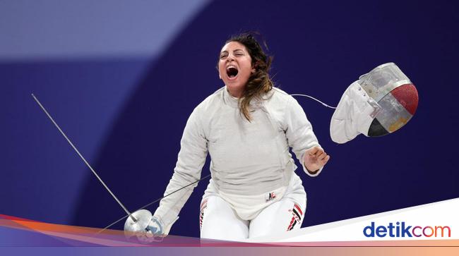 Potret Atlet Anggar Mesir yang Viral usai Umumkan Hamil di Olimpiade Paris 2024