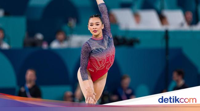 Foto Aksi Memukau Tim Senam AS Pakai Leotard 15 Ribu Kristal di Olimpiade 2024
