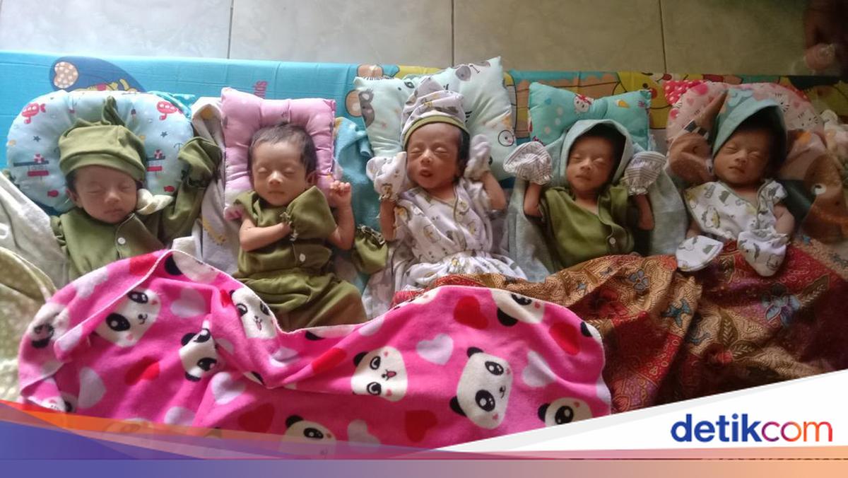 Nama Unik Bayi Kembar 5 di Indramayu, Semuanya Berawalan Huruf A