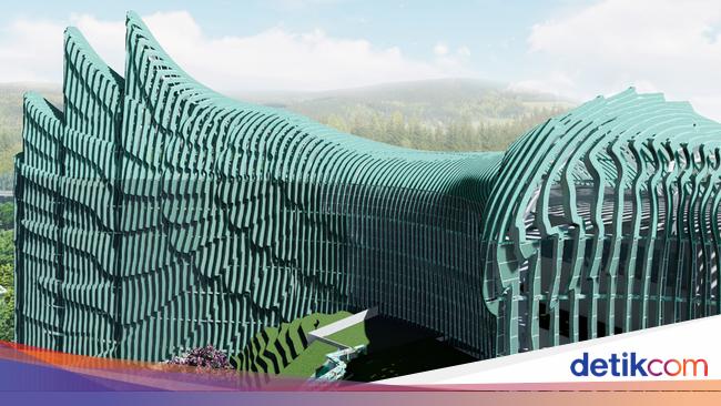 Ini Desain Awal Istana Garuda yang Berwarna Hijau