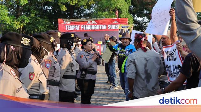 Ratusan Personel Gabungan di Nganjuk Gelar Sispamkota Jelang Pilkada