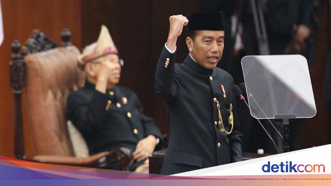 Potret Jokowi Pidato Kenegaraan Terakhir di Sidang Tahunan MPR