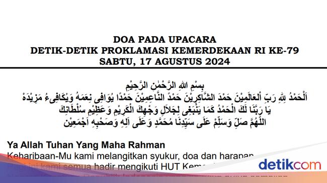 10 Teks Doa Upacara 17 Agustus 2024 Resmi Kemenag dan Link PDF-nya