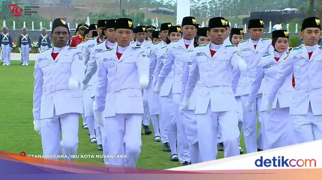 Daftar Nama dan Susunan Formasi Paskibraka Penurunan Bendera di IKN