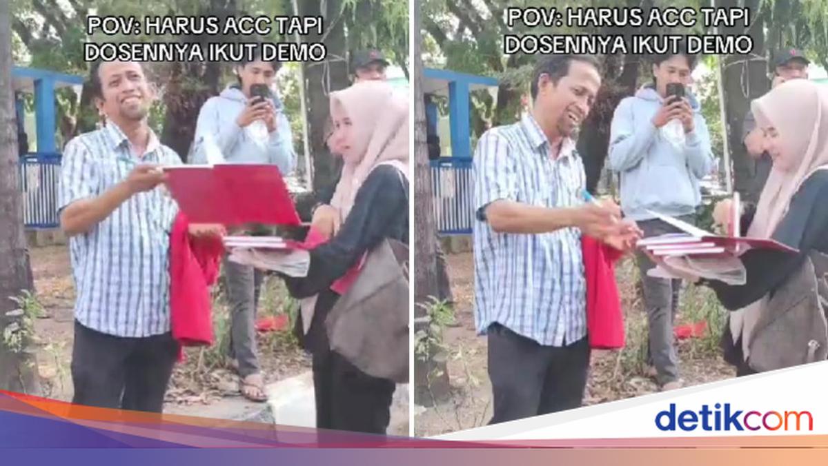 Viral Momen Kocak Mahasiswi Minta Tanda Tangan Dosen yang Ikut Demo di DPR