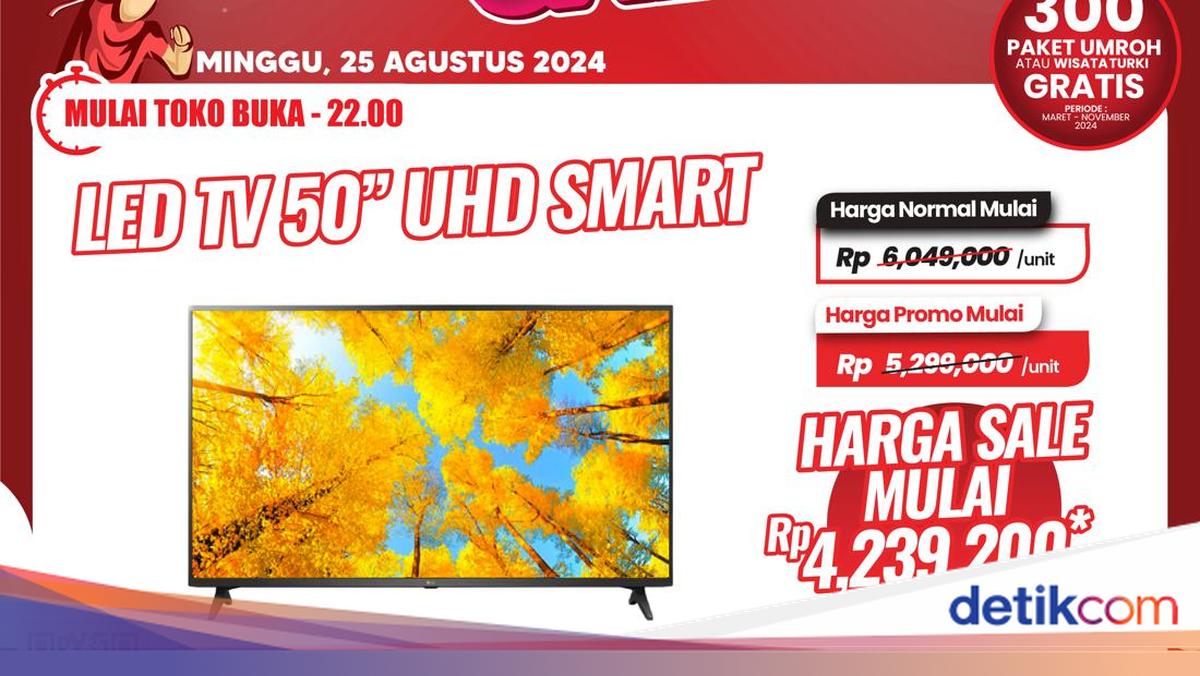 TV LED 50 UHD Diskon Gede di Transmart Full Day Sale