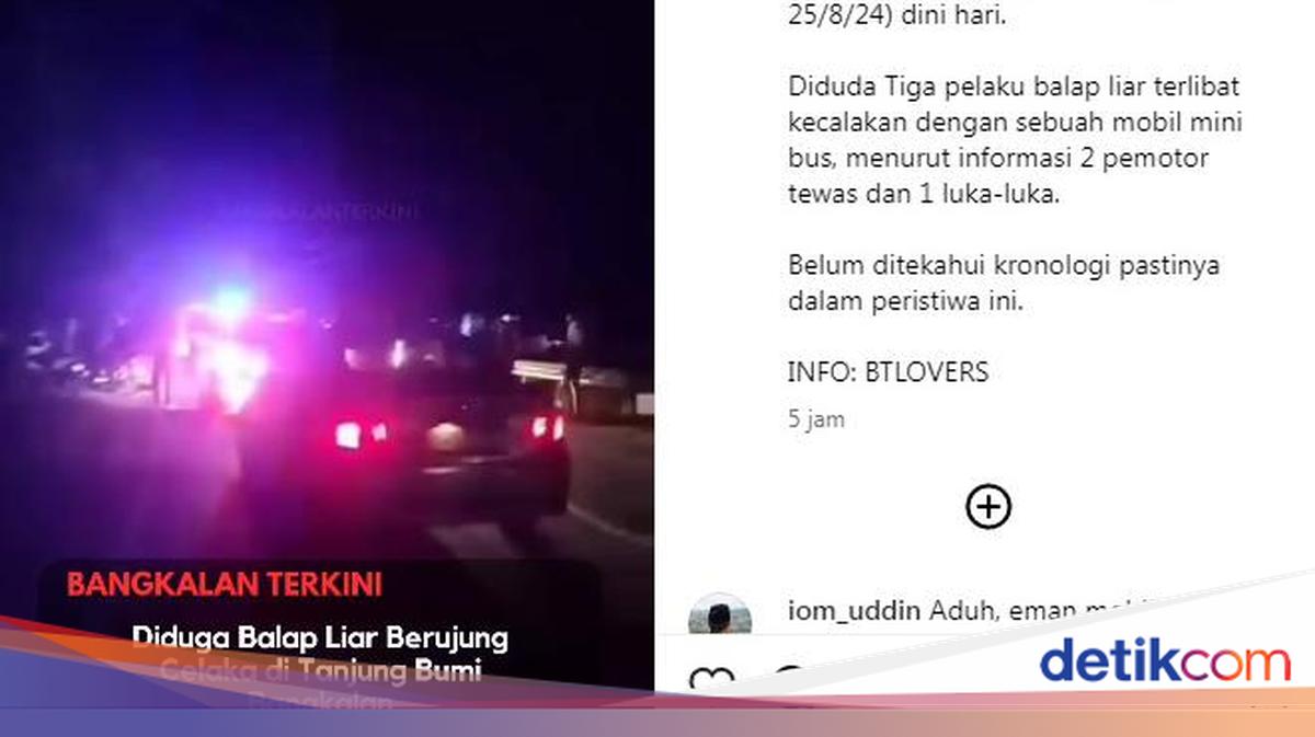 Tragedi Dini Hari Saat 2 Orang Tewas gegara Balapan Liar di Bangkalan