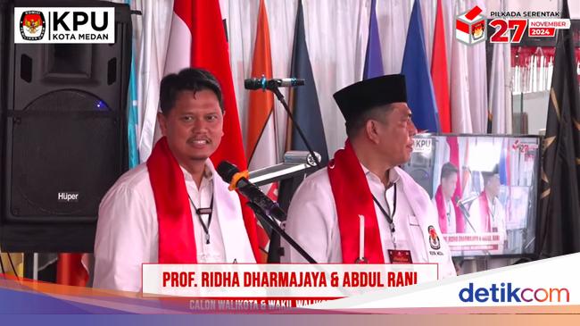 Pasangan Ridha Dharmajaya-Abdul Rani Daftar Pilkada Medan 2024 ke KPU