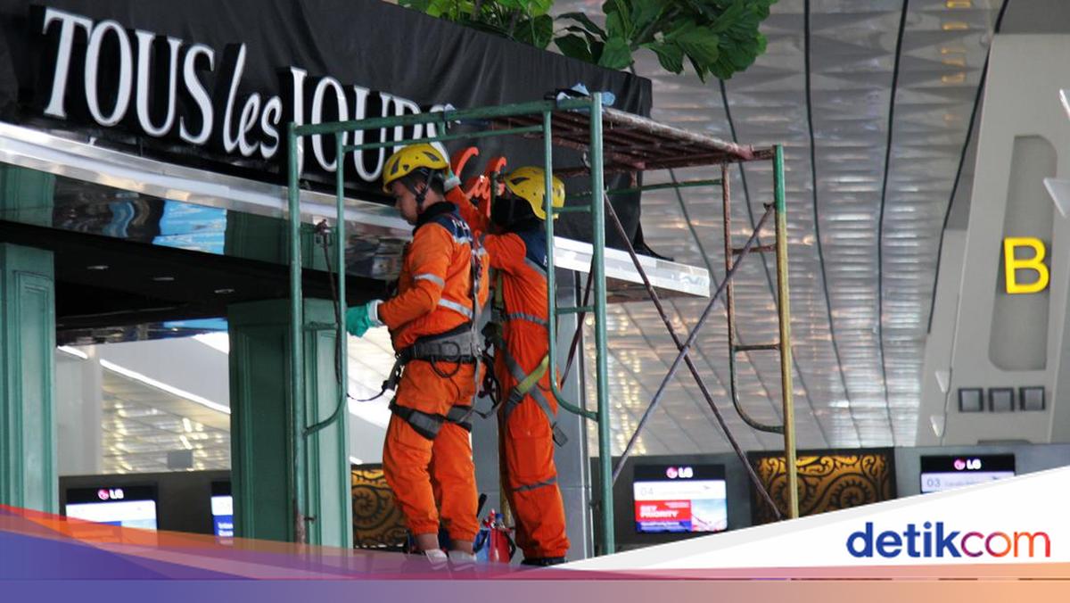 Kondisi Resto di Terminal 3 Soetta Usai Kebakaran