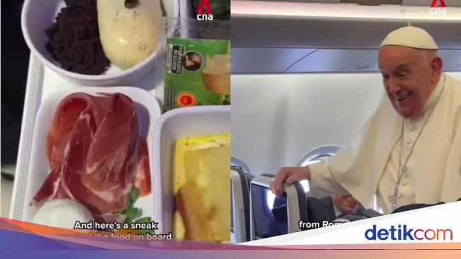 Ini Menu Makanan di Pesawat yang Ditumpangi Paus Fransiskus saat ke Jakarta