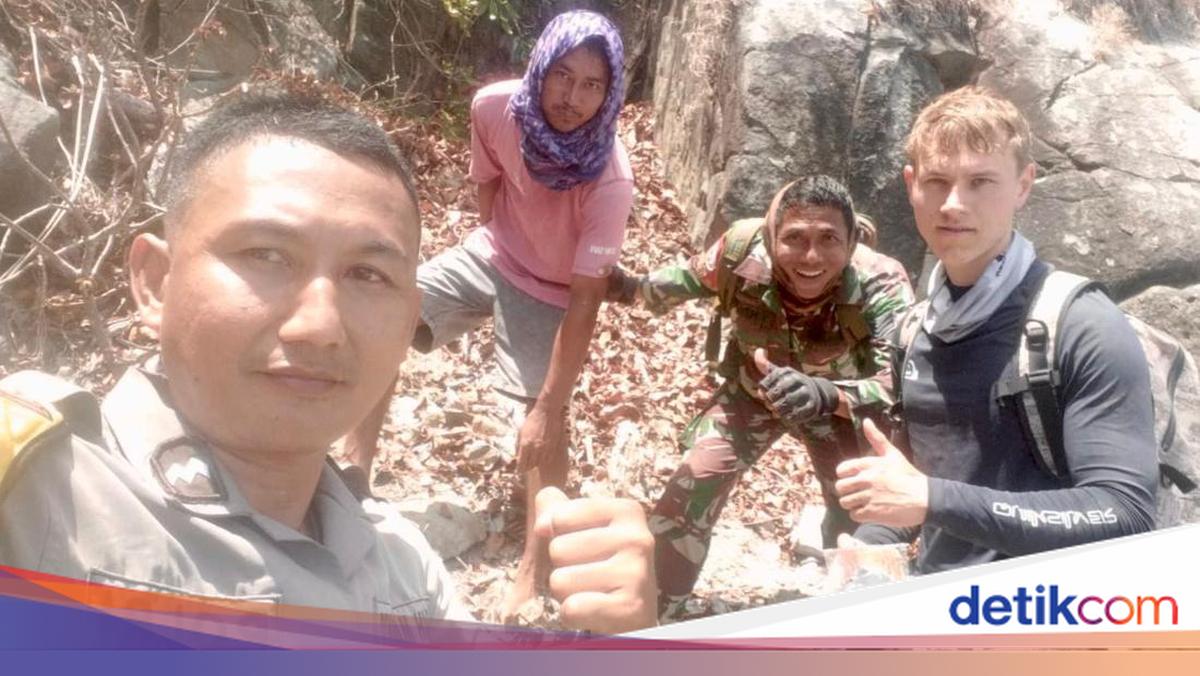 Bule Belanda Terjebak di Tebing Saat Mancing di Pantai Meang Lombok