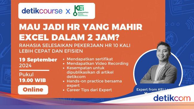 Kelas Excel untuk HR di detikCourse, Online dan Dapat Sertifikat Gratis
