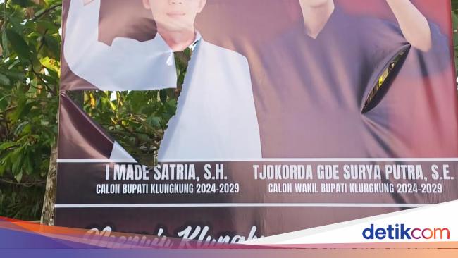 Pilkada Klungkung Mulai Panas, Baliho Paslon Dirusak Pilkada Klungkung Mulai Panas, Baliho Paslon Dirusak