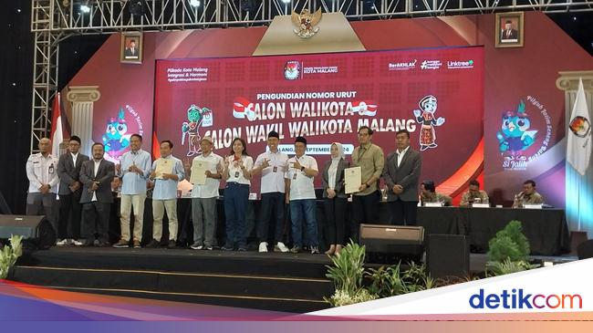 Inilah Nomor Urut 3 Paslon di Pilwali Malang 2024