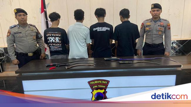 Viral Konvoi ABG Bawa Sajam di Pati, 4 Diamankan Termasuk 3 Pelajar