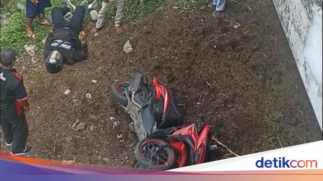 Ngantuk, Pemotor Terjun dari Jembatan di Jalan Denpasar-Gilimanuk
