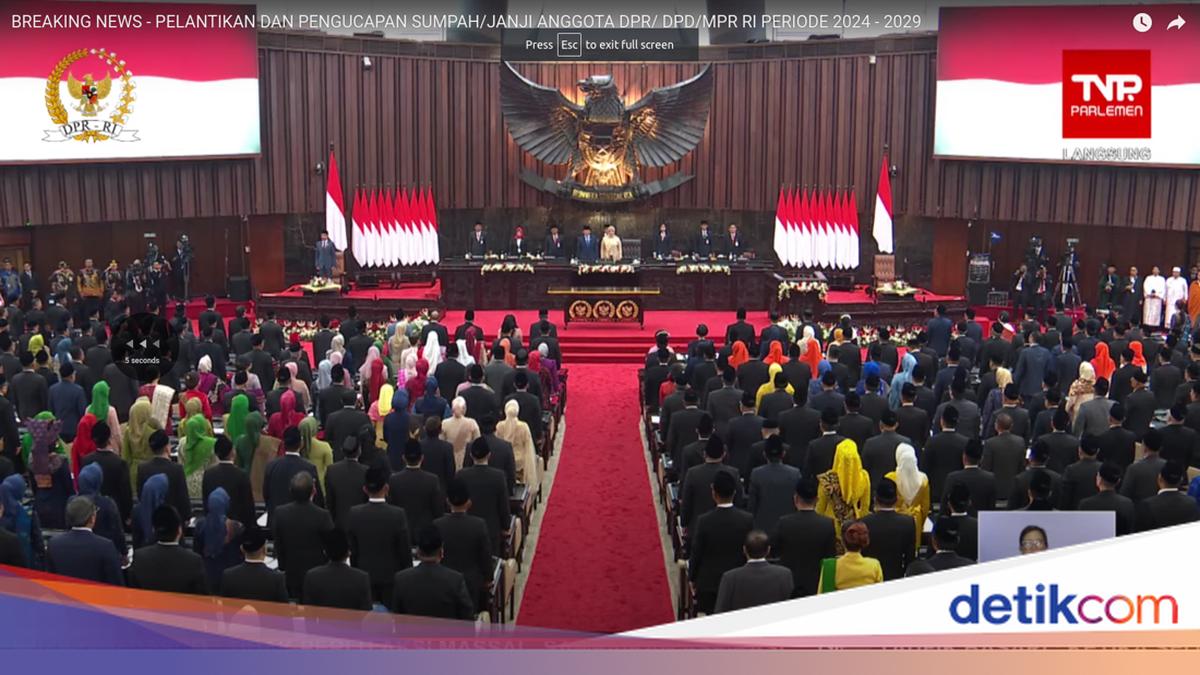 Berapa Gaji Anggota DPR, DPD, dan MPR RI yang Baru Dilantik?