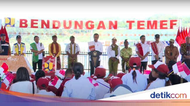 Resmikan Bendungan Temef, Jokowi: Kunci Kemakmuran di NTT Adalah Air