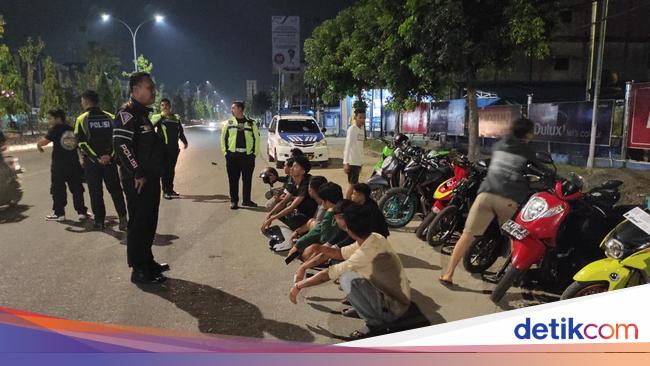 Polisi Amankan 42 Motor dari Pelaku Balap Liar di Pekanbaru