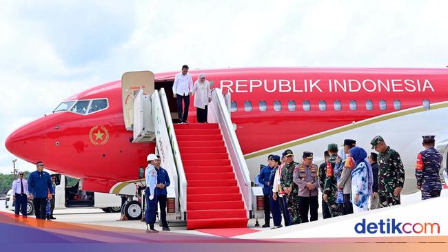 Momen Jokowi Tiba di Bandara Nusantara IKN Momen Jokowi Tiba di Bandara Nusantara IKN