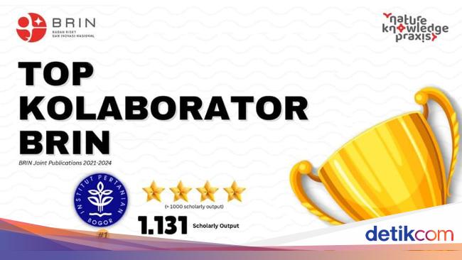 Daftar Kampus Top Kolaborator BRIN 2024, IPB University Nomor Satu!