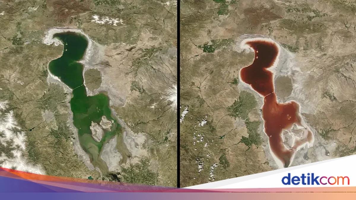 Fenomena Langka Ubah Danau Berwarna Merah Darah