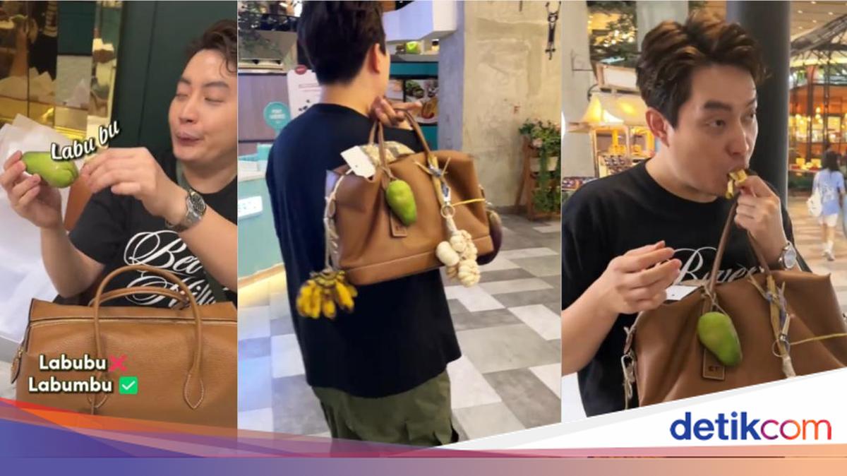 Kocak! Edric Tjandra Pakai 'Bag Charm' Terong hingga Merica Sachet
