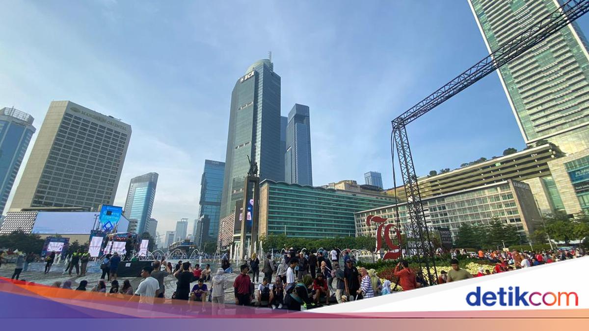 Begini Kondisi di Bundaran HI Jelang Pelantikan Prabowo-Gibran