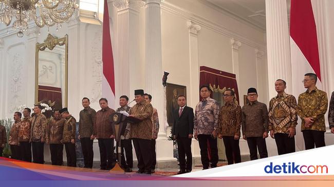 Lengkap! Daftar Menteri Kabinet Merah Putih Prabowo-Gibran