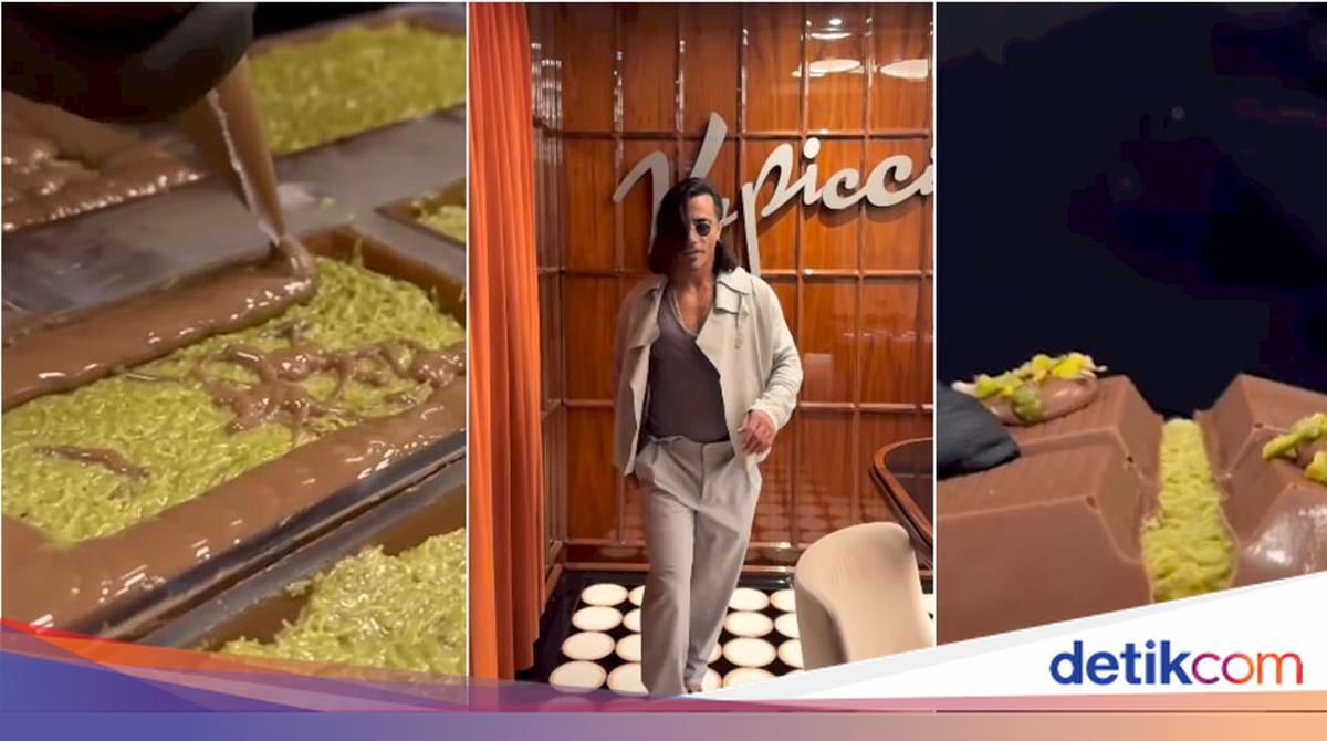 Tak Mau Kalah Viral, Salt Bae Bikin Cokelat Kunafa Khas Dubai