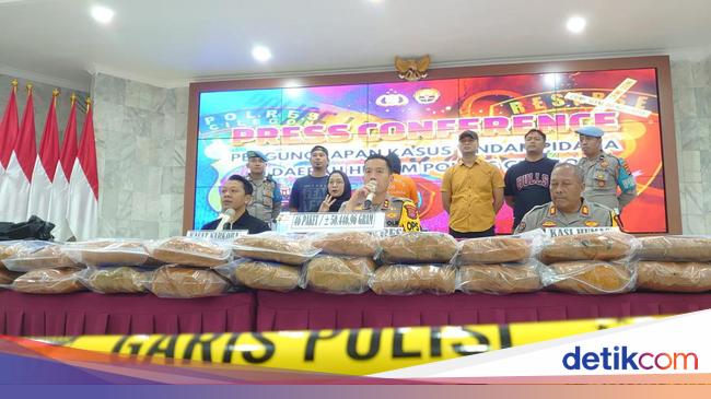 Polres Cilegon Tangkap Pengedar Narkoba Jaringan Sumatera 58 Kg Ganja