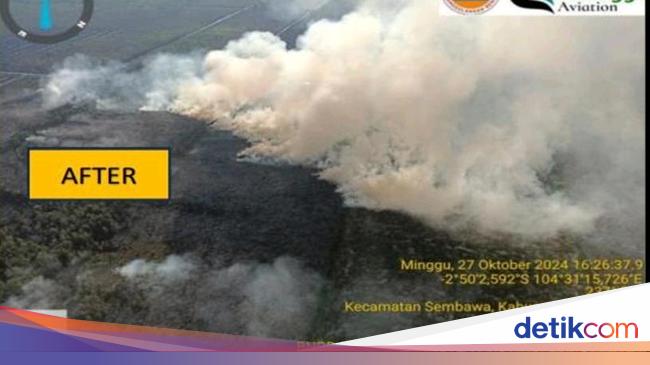 Karhutla Sumsel Meluas, Asap Tebal Terjadi di Banyuasin