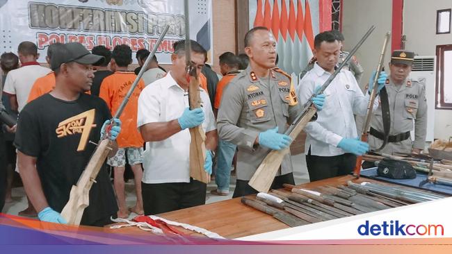 21 Orang Jadi Tersangka Bentrok Berdarah di Flores Timur, Tombak-Parang ...