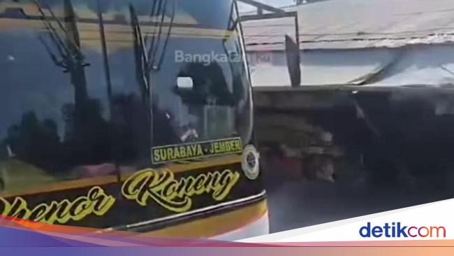 Viral Trans Jatim Surabaya-Bangkalan Dipepet Bus Akas di Akses Suramadu