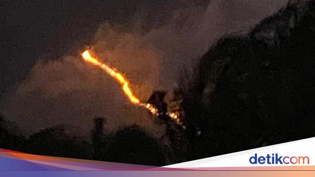 Hutan di Lereng Gunung Agung Karangasem Kembali Terbakar