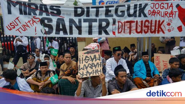Ribuan Santri Jogja Serukan Aksi Solidaritas Anti Miras di Polda DIY